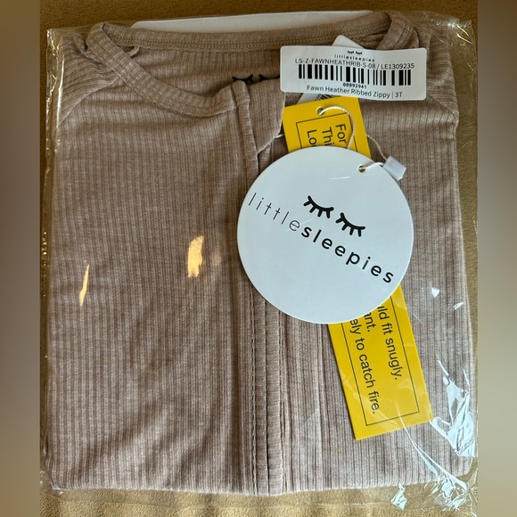 Little Sleepies | Pajamas | Nip Little Sleepies Fawn Heather Ribbed ...